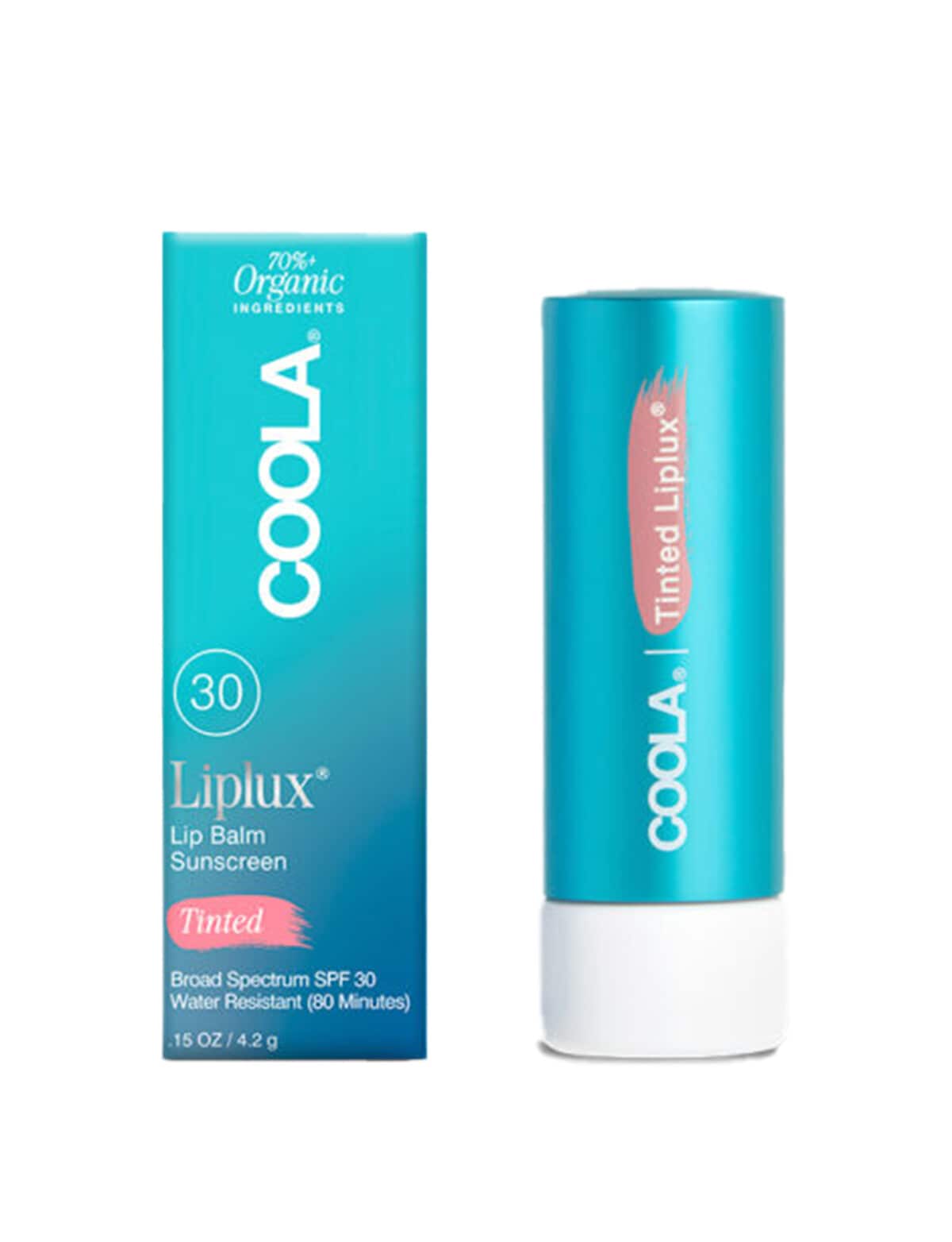 COOLA Liplux Lip Balm Sunscreen, SPF30, Tinted, 4.2g - Suncare & Tanning