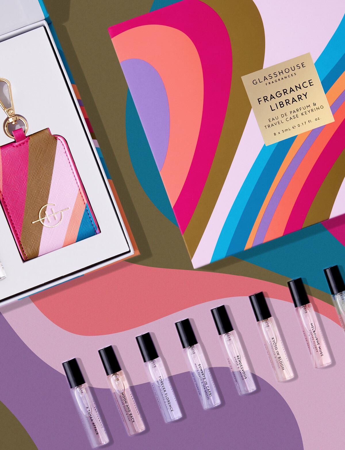 Glasshouse Fragrances Fragrance Library 8 x 5mL EDP & Travel Case ...