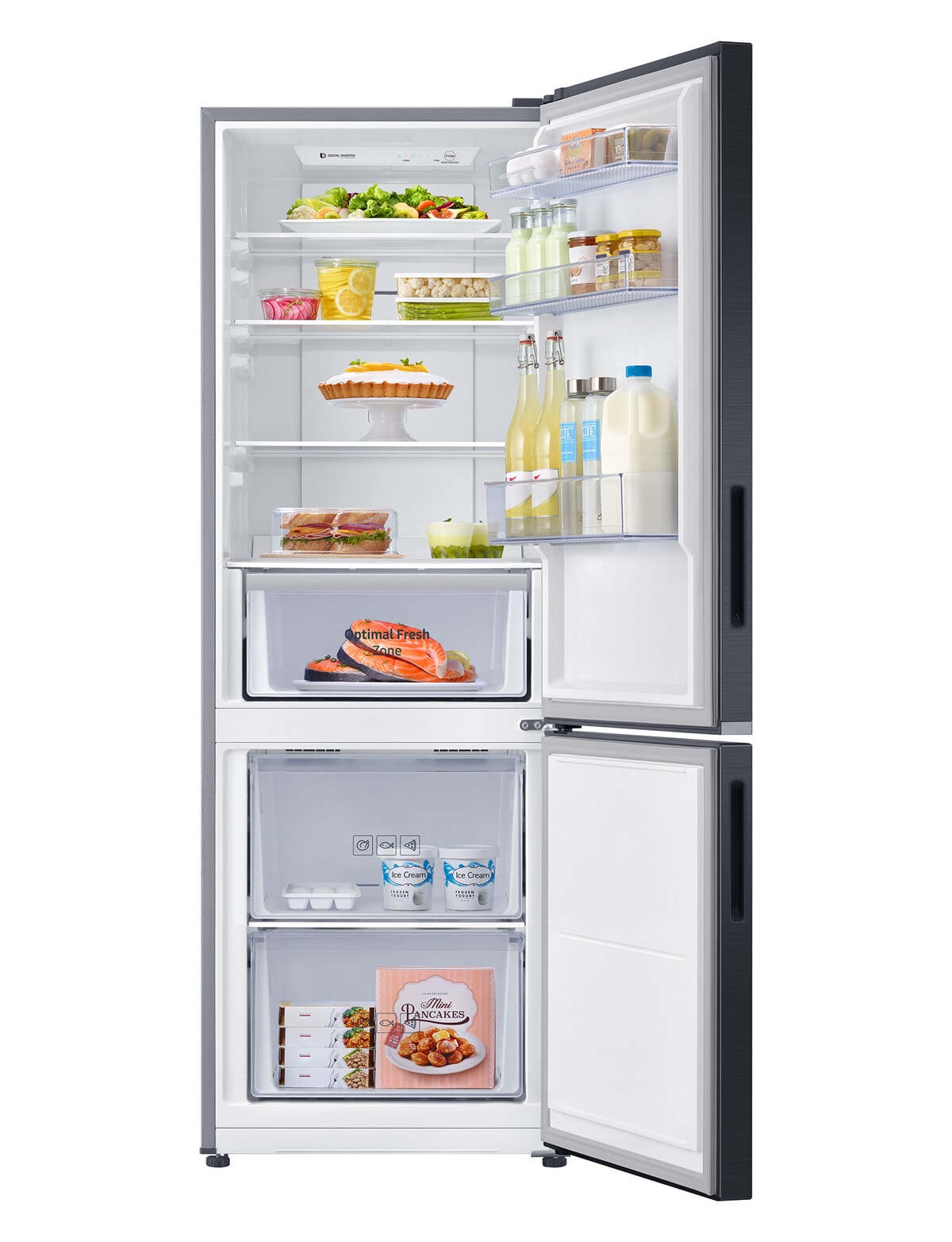 Samsung 310L Bottom Mount Fridge Freezer, SRL334NMB - Fridges & Freezers