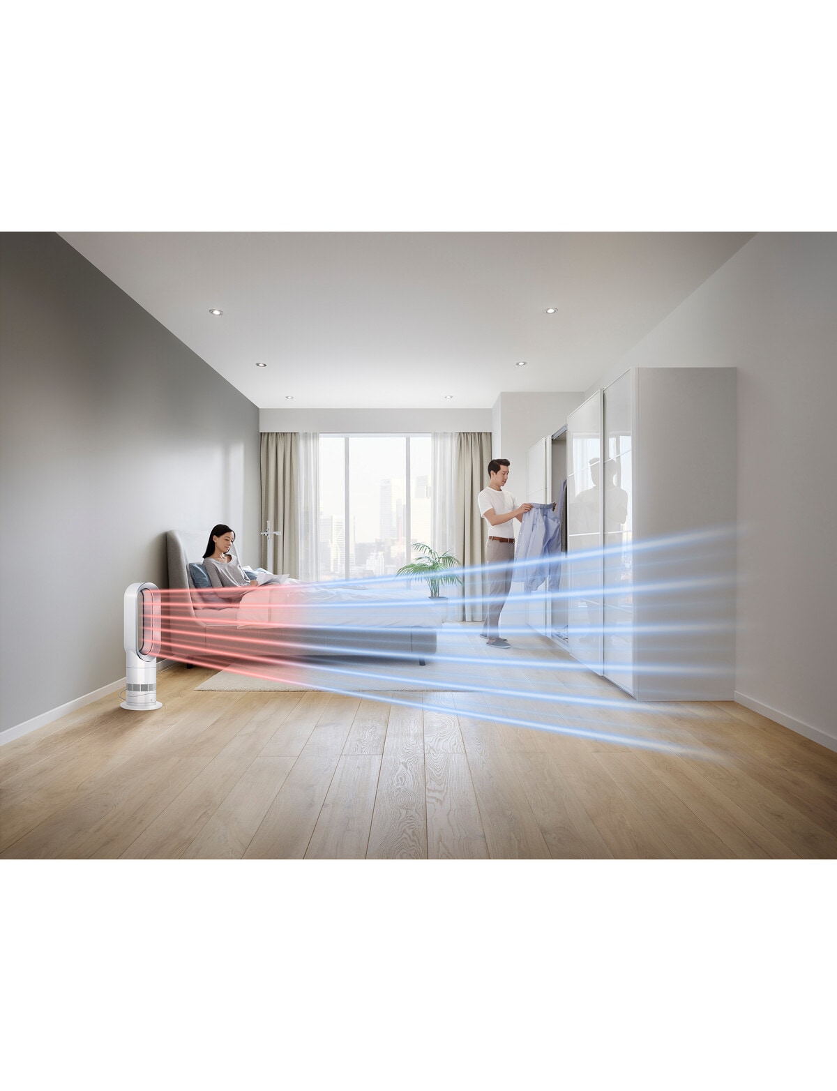 Dyson AM09 Hot+Cool Jet Focus Fan Heater, 464812-01 - Heaters