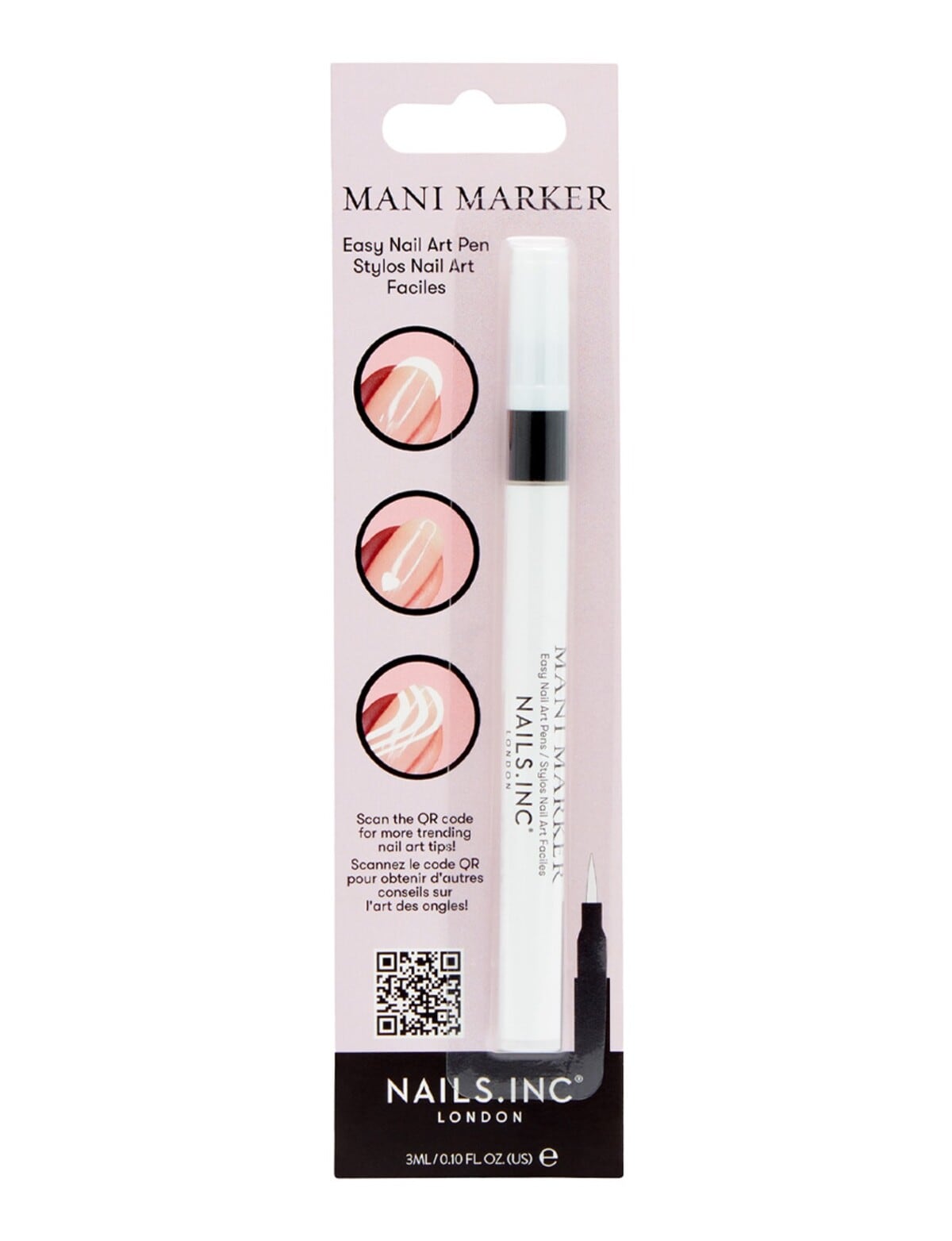 Nails Inc Mani Marker Nail Art Pen, White - Nail Polish