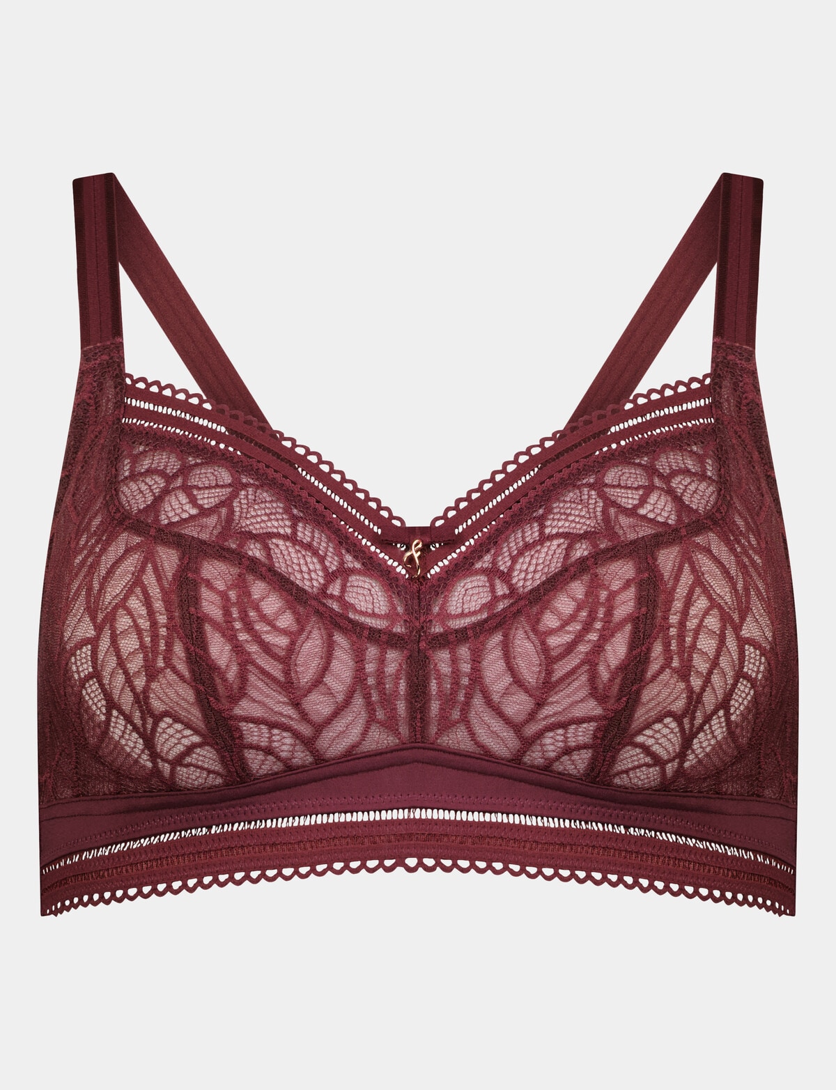 Fayreform Mysterious Wirefree Bra, Windsor Wine, D-F - Lingerie Clearance