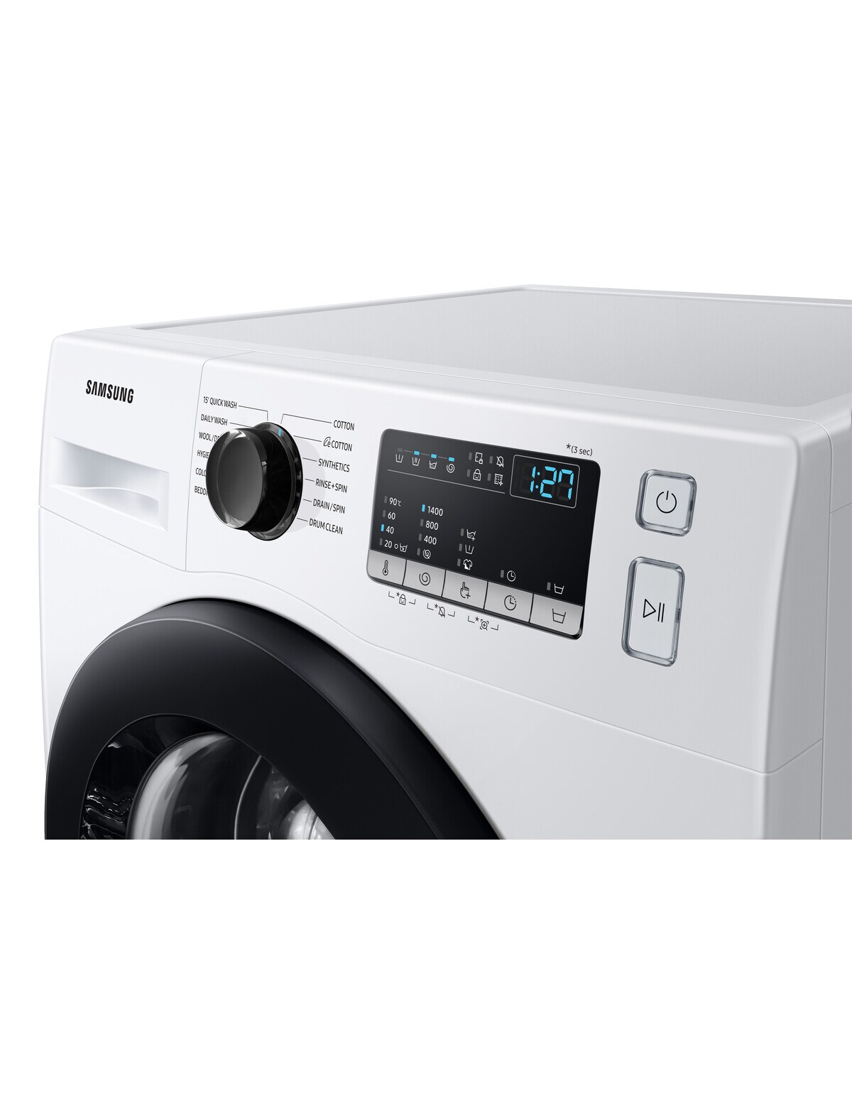 Samsung 8kg Front Load Washing Machine with Hygiene Steam, WW80T4040CE ...