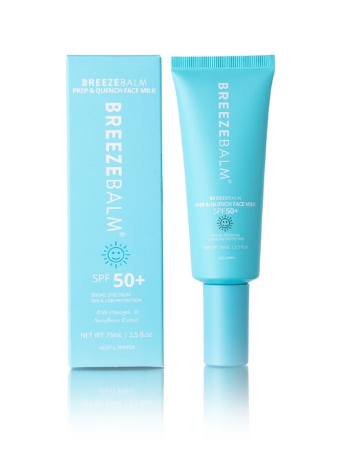Breeze Balm Prep & Quench SPF50+ Face Milk 75ml - Suncare & Tanning
