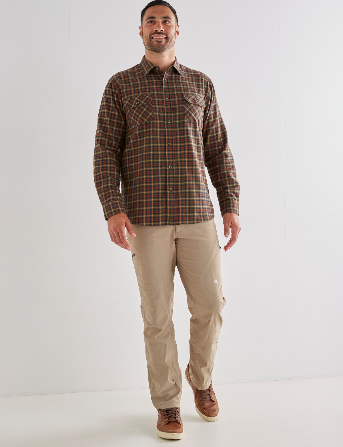 Kauri Trail Hunter Long Sleeve Shirt, Khaki - Casual Shirts