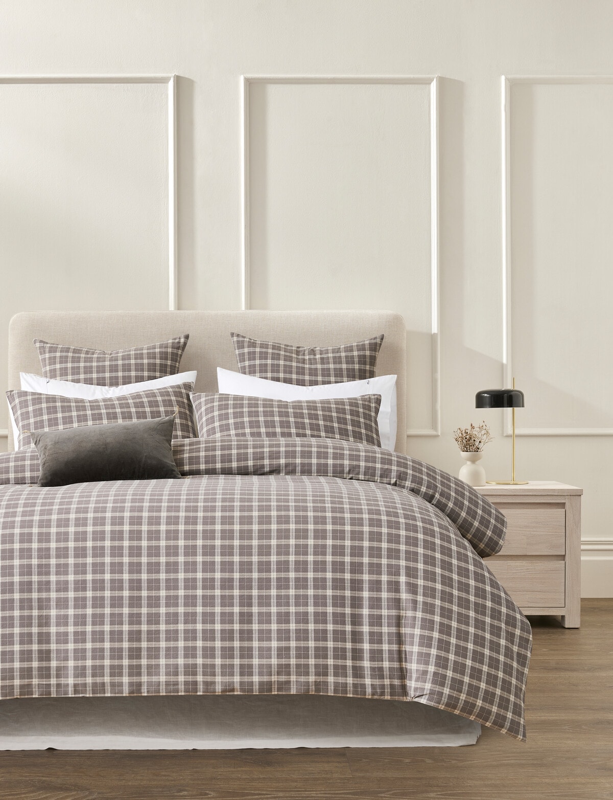 Kate Reed Devon Duvet Cover Set, Grey - Duvet Covers & Co-ordinates