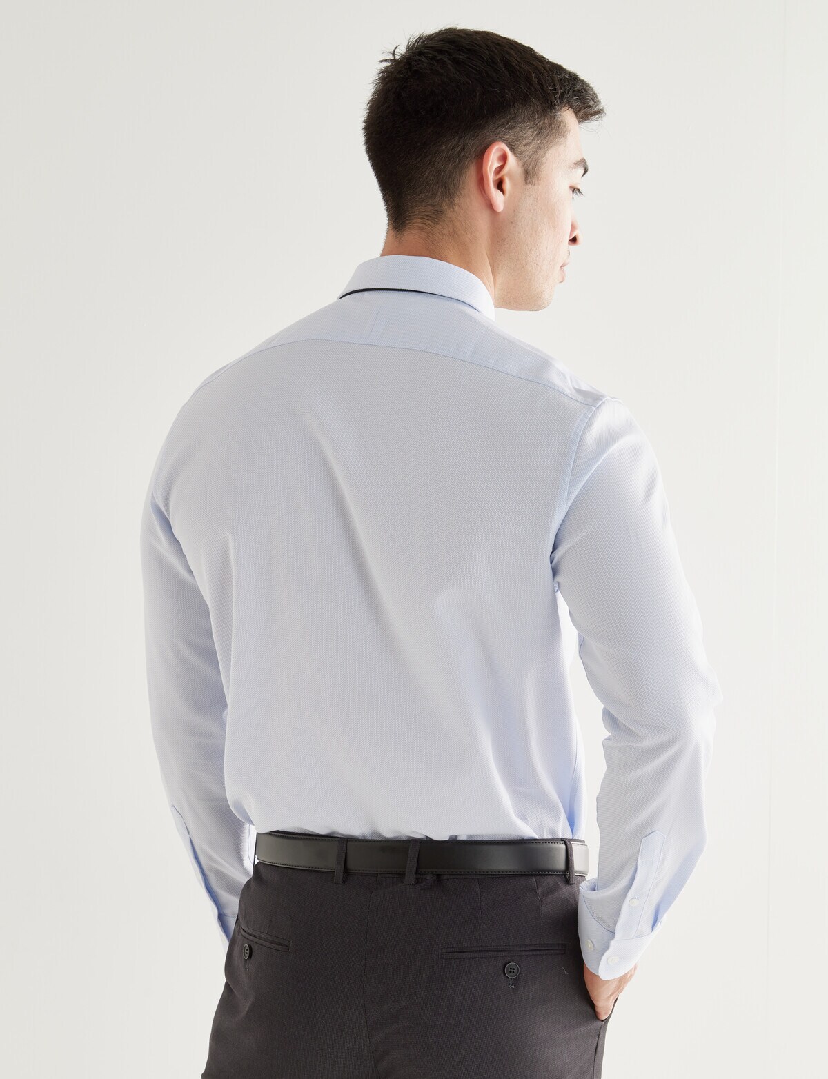 Laidlaw + Leeds Marcella Long Sleeve Dobby Shirt, Light Blue - Formal ...