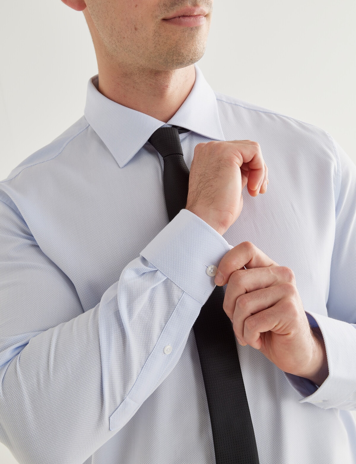 Laidlaw + Leeds Marcella Long Sleeve Dobby Shirt, Light Blue - Formal ...