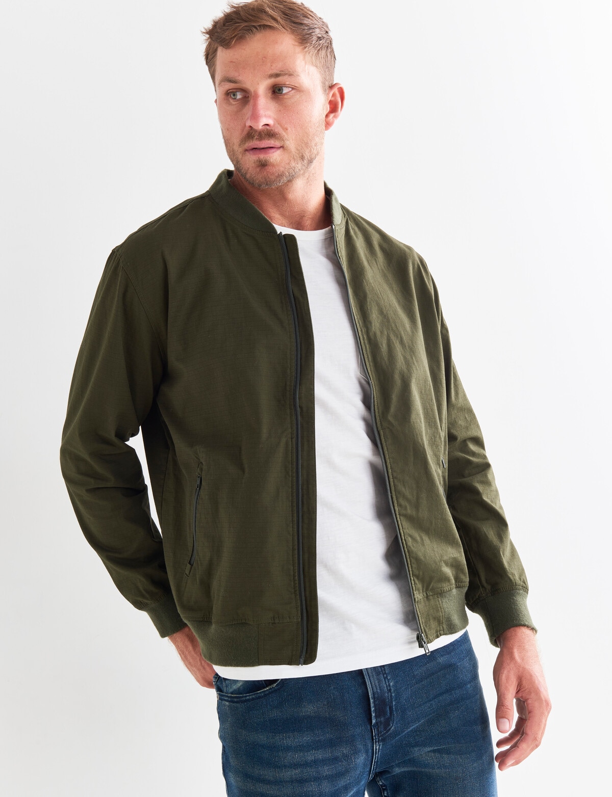 Gasoline Jackal Bomber Jacket, Khaki - Coats & Jackets