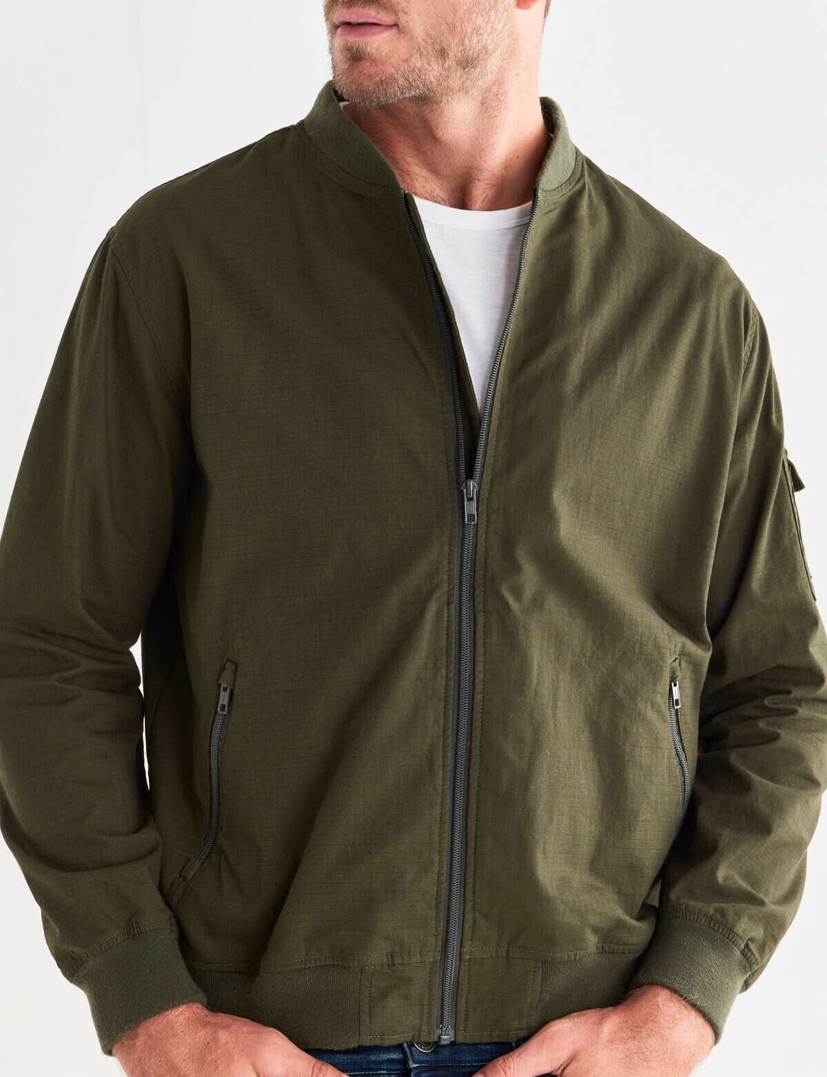 Gasoline Jackal Bomber Jacket, Khaki - Coats & Jackets
