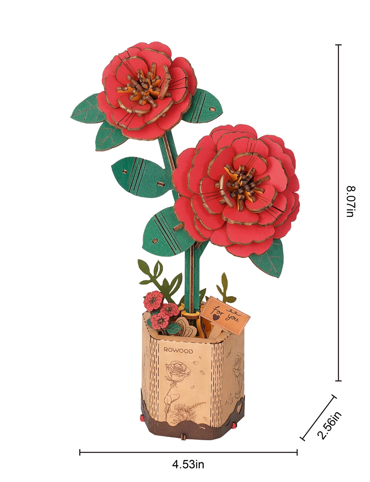 DIY Kits Rowood Red Camellia - Arts & Crafts