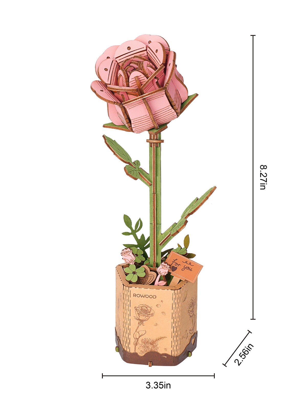 DIY Kits Rowood Pink Rose - Arts & Crafts