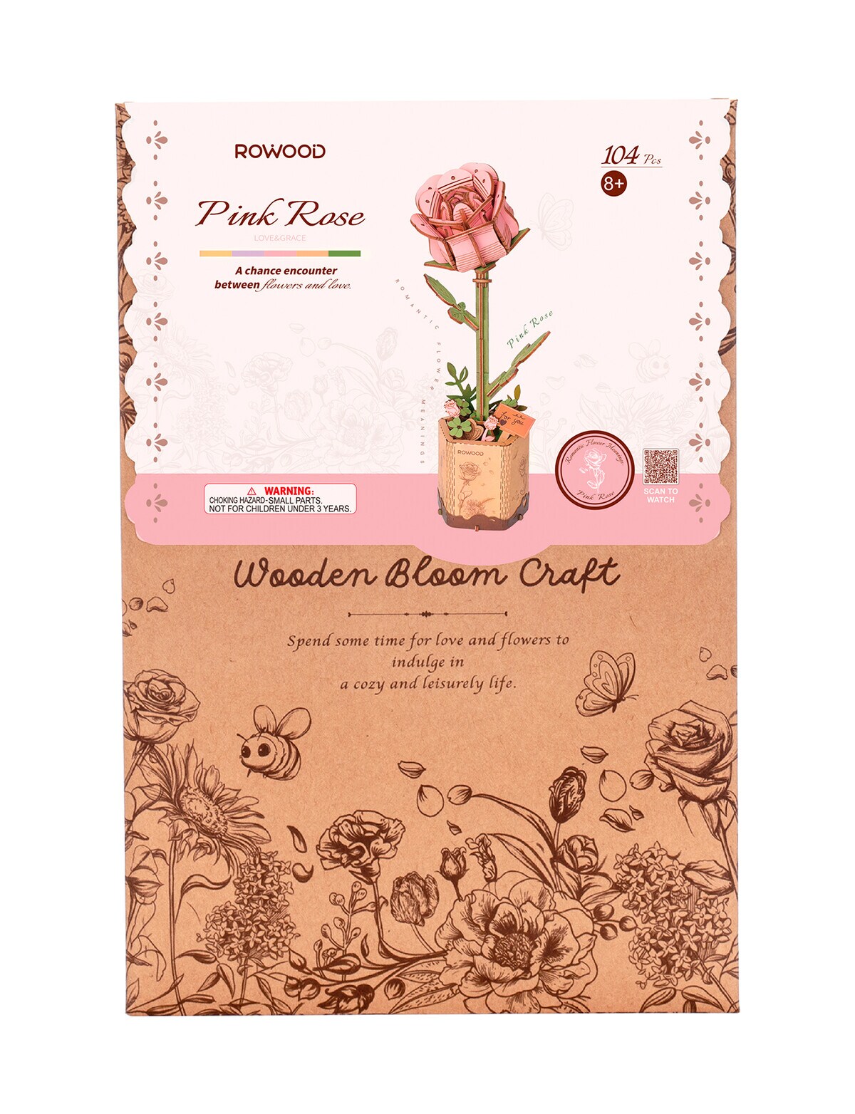 DIY Kits Rowood Pink Rose - Arts & Crafts