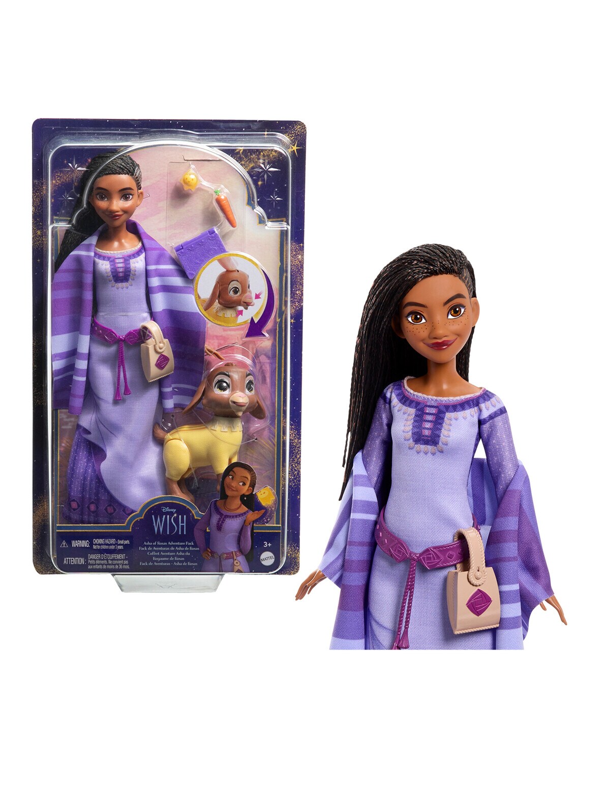 Disney Princess Wish Asha of Rosas Adventure Pack Fashion Doll - Dolls ...