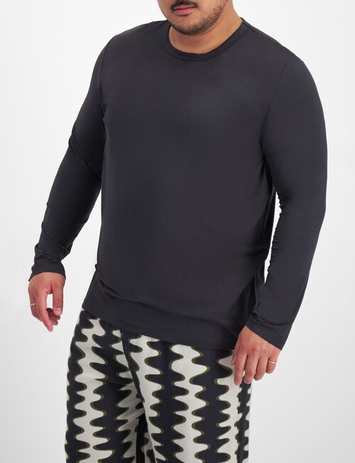 Bonds Long Sleeve Sleep Tee, Dark Grey - Sleepwear