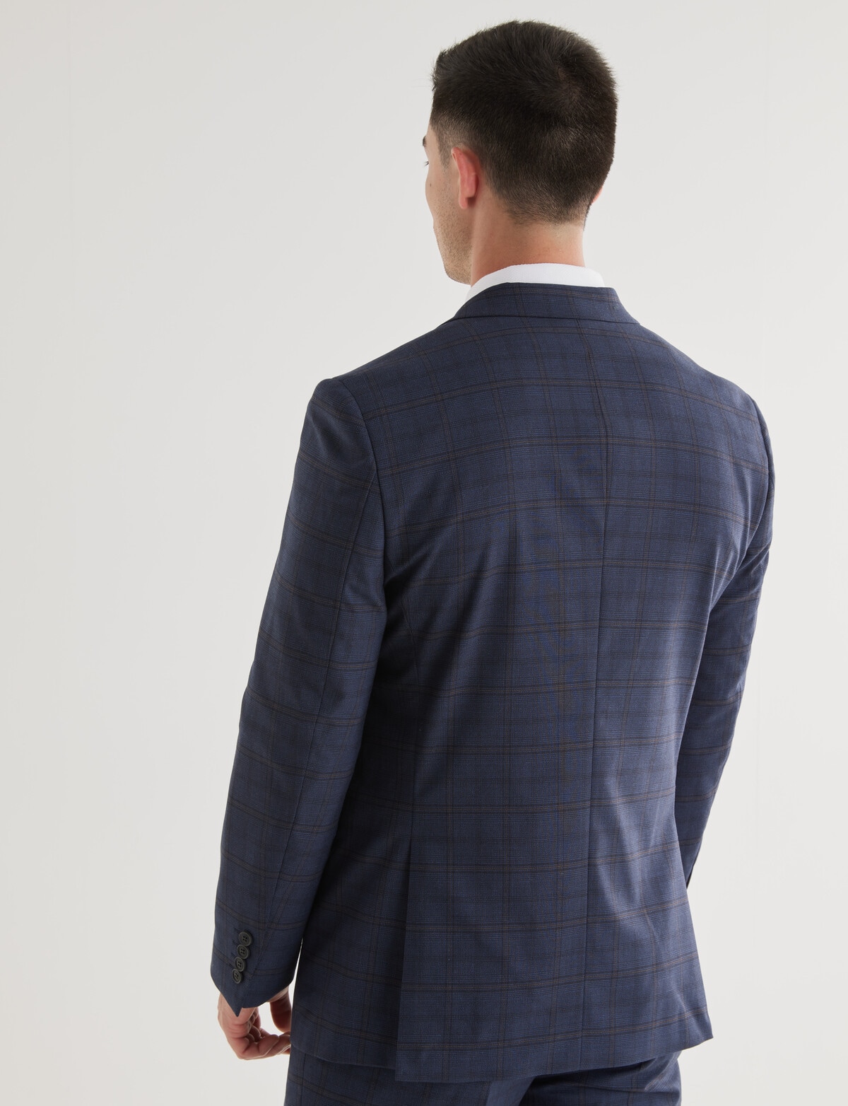 Laidlaw + Leeds Classic Check Magnus Jacket, Navy - Suit Jackets & Pants