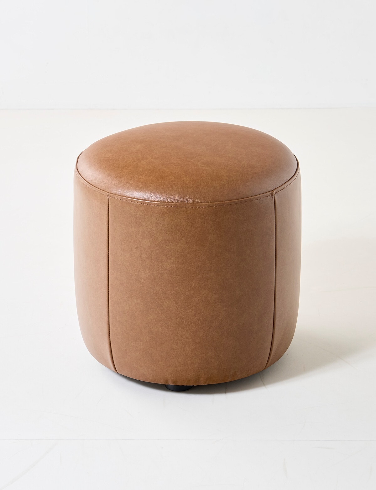LUCA Furniture Brooklyn Leather Ottoman Small - Ottomans