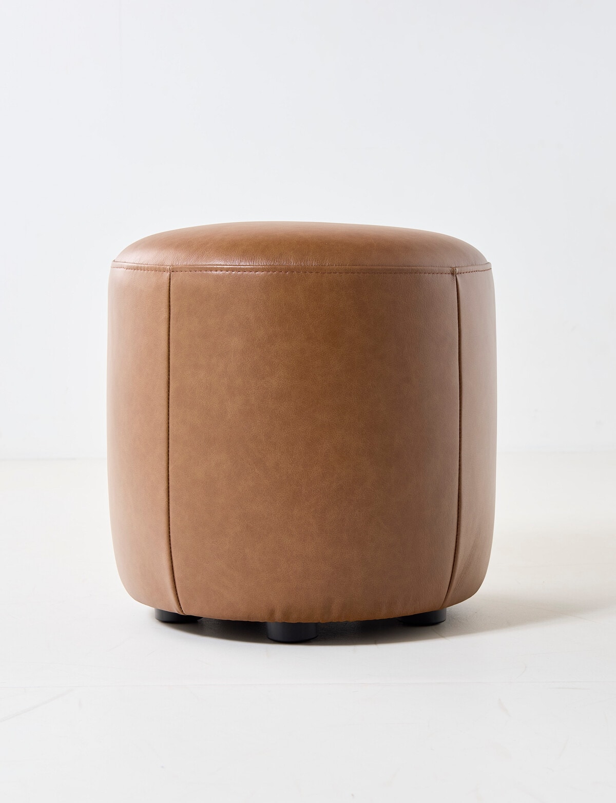 LUCA Furniture Brooklyn Leather Ottoman Small - Ottomans