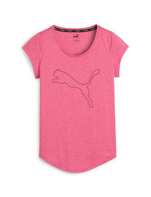 Puma Performance Heather Cat Tee, Garment Rose - Activewear