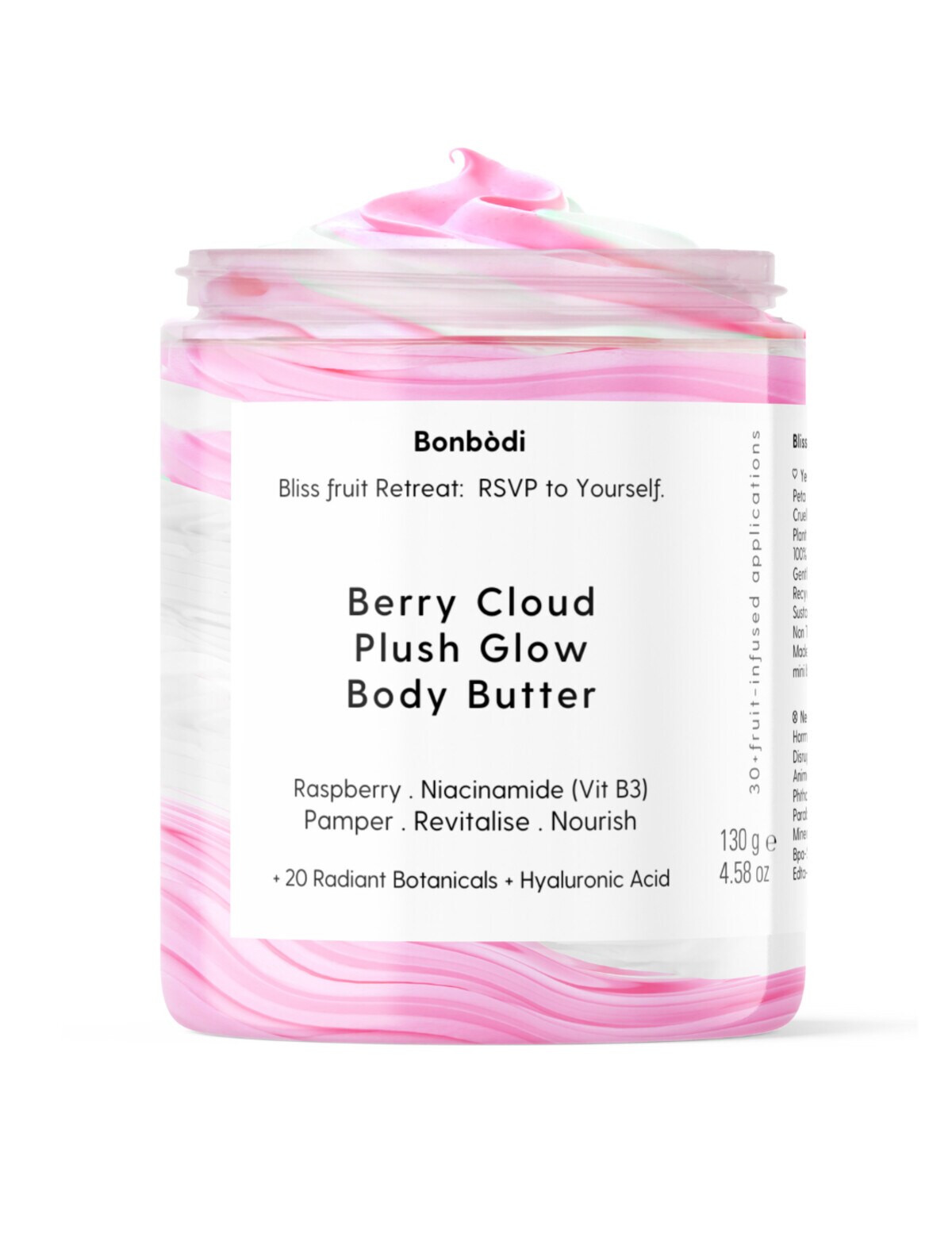 Bonbodi Berry Cloud Plush Glow Body Butter, 130g - Bath & Shower Care