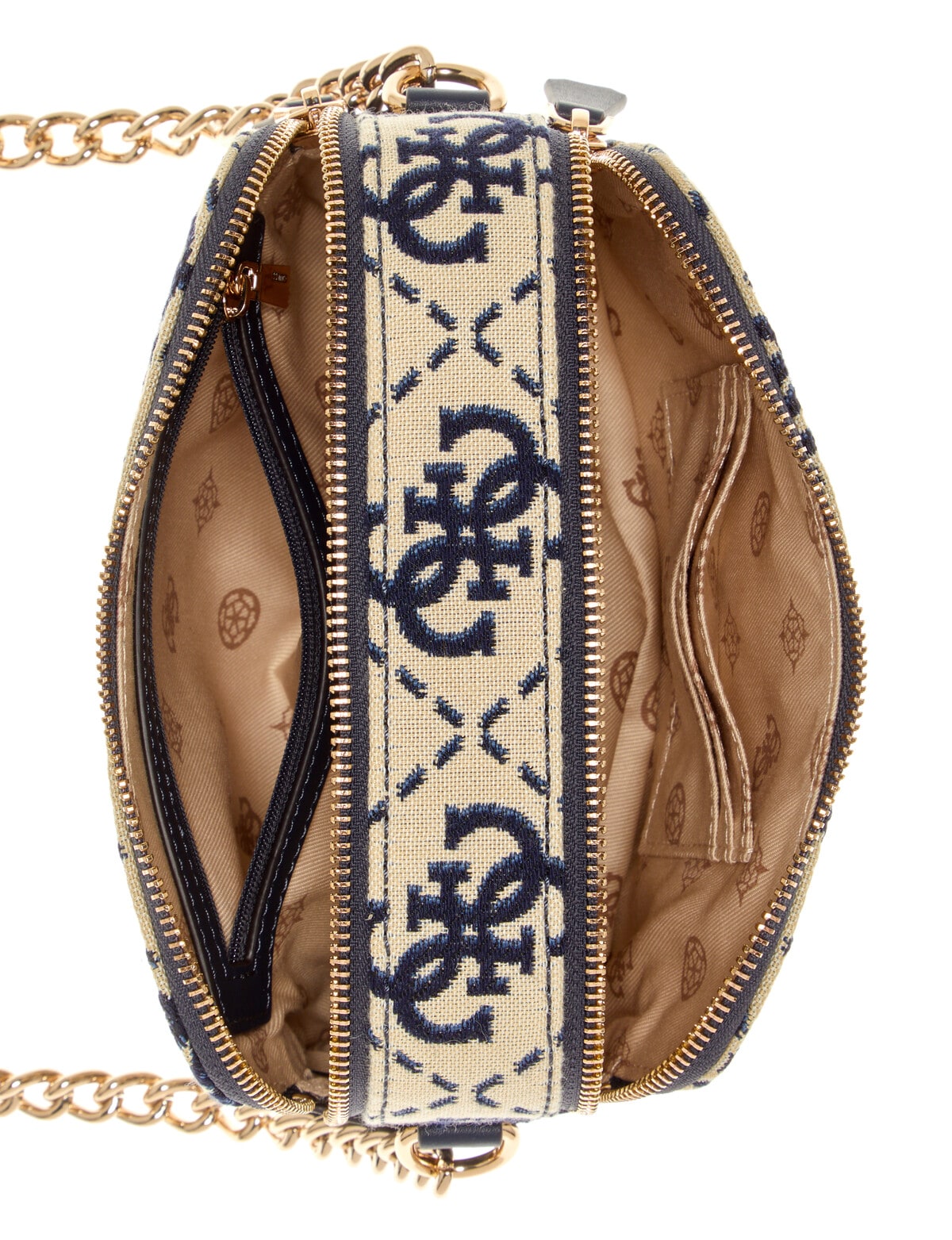 Guess Ruma Crossbody Camera Bag, Navy Logo - Handbags