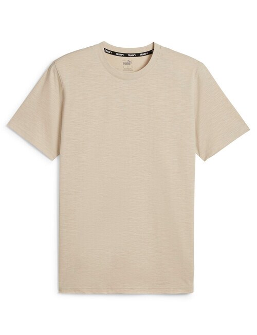Puma Graphic Train Vertical Tee, Beige - Mens Red Dot