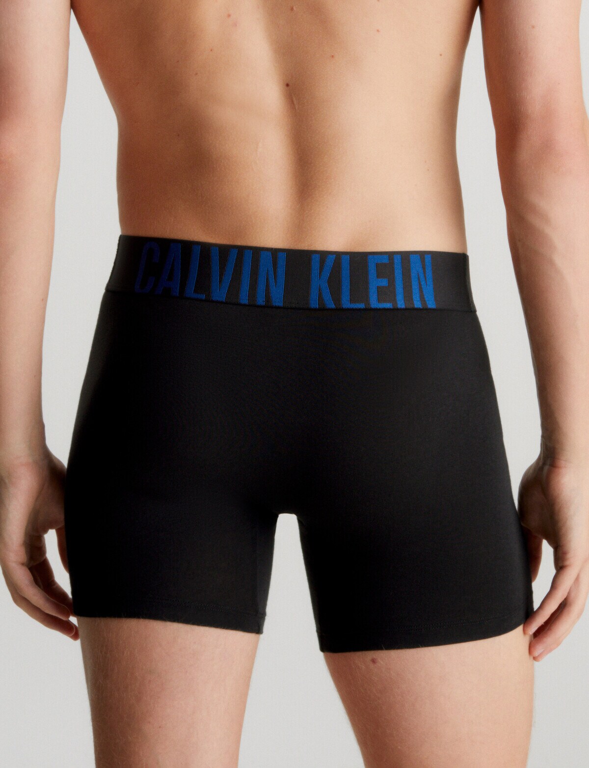 Calvin Klein Intense Power Boxer Brief, 3-Pack, Black & Blue Atoll Logo ...