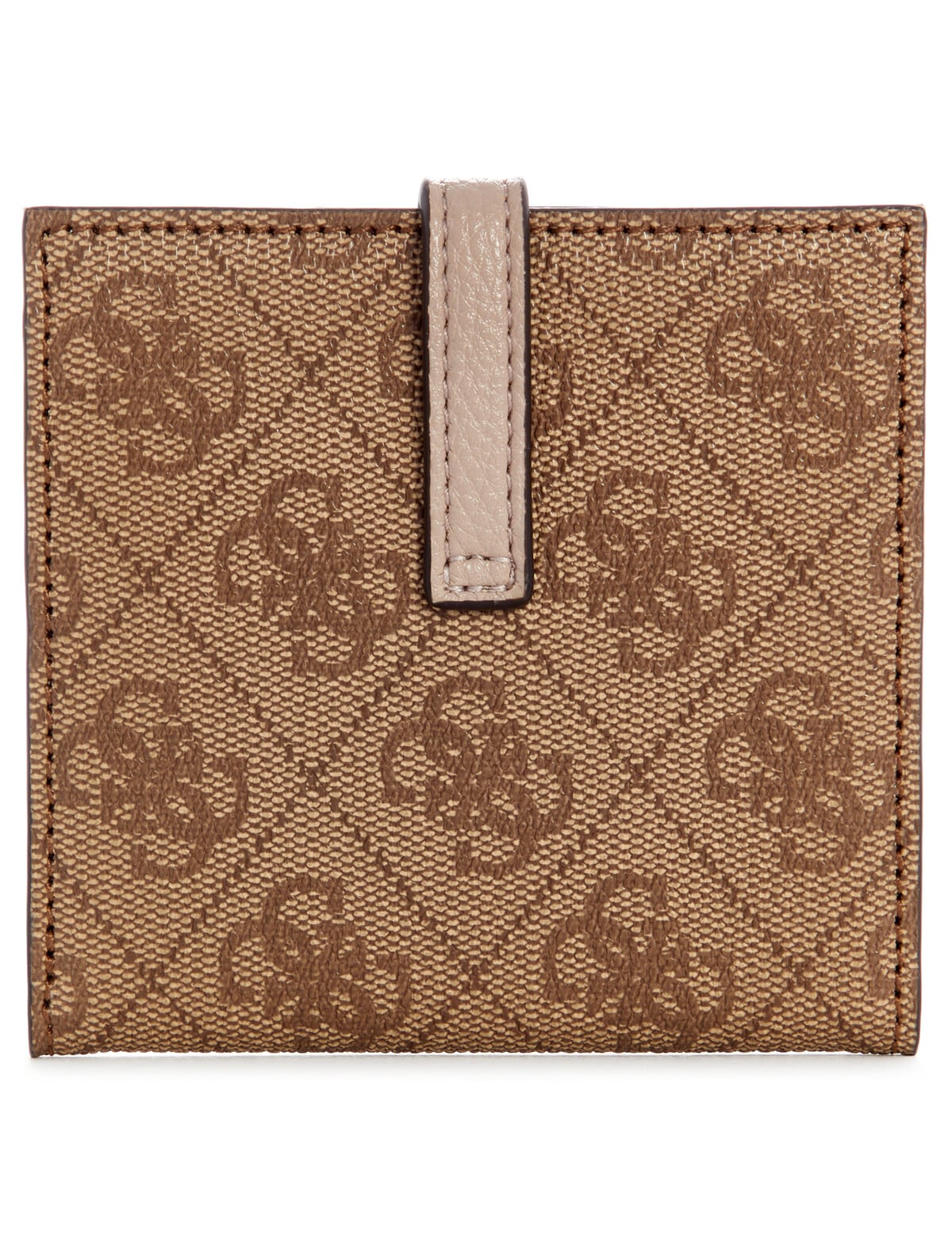 Guess Laurel Logo Slg Tab Card Case, Latte - Wallets