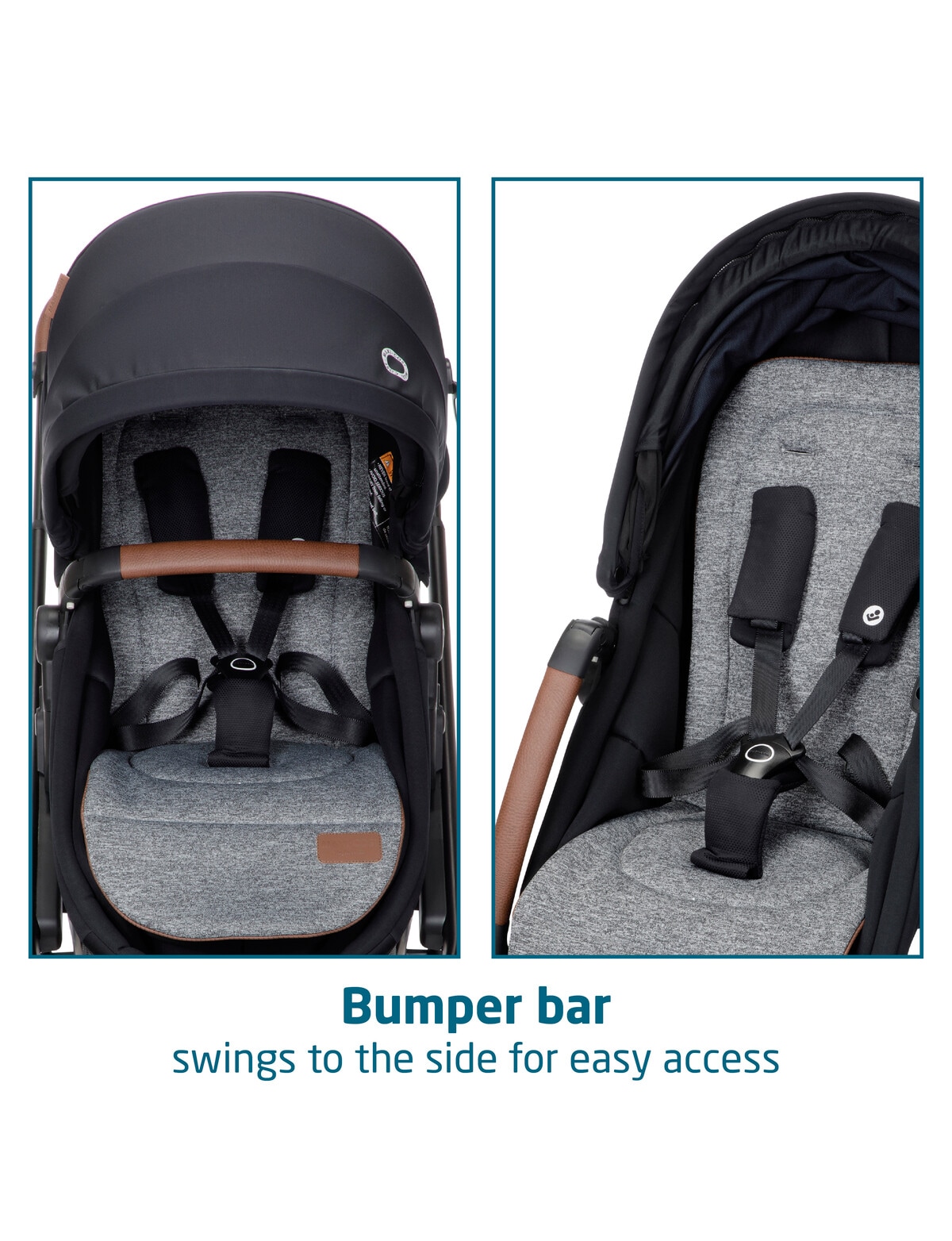 Maxi-Cosi Tayla Max Modular 4-Wheel Stroller -Black - Prams & Strollers