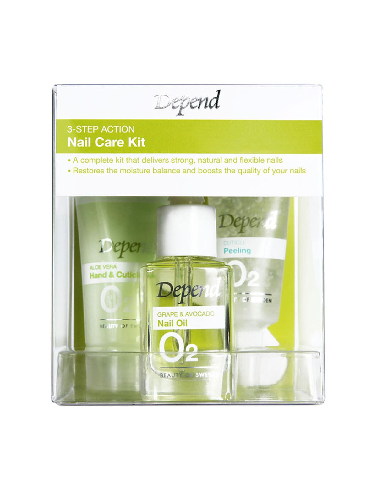 Depend O2 Nail Care 3-Step Action Nail Care Starter Kit - Nail Care & Tools