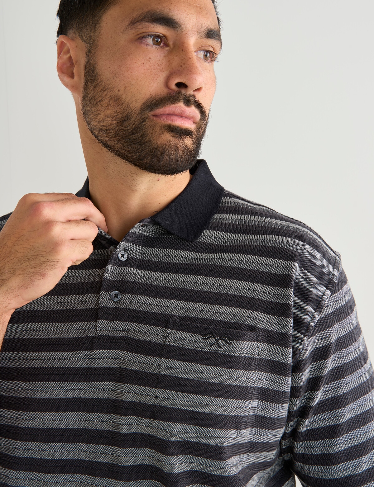 Logan Hawk Short Sleeve Polo Shirt, Black - T-shirts, Singlets & Polos