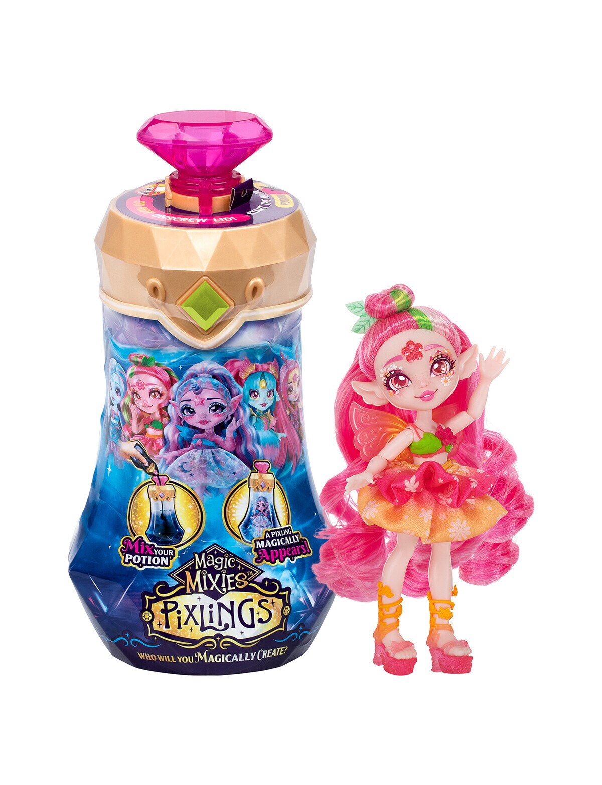 Magic Mixies Pixlings Series 1 Wave 2 Doll, Faye - Toys Red Dot