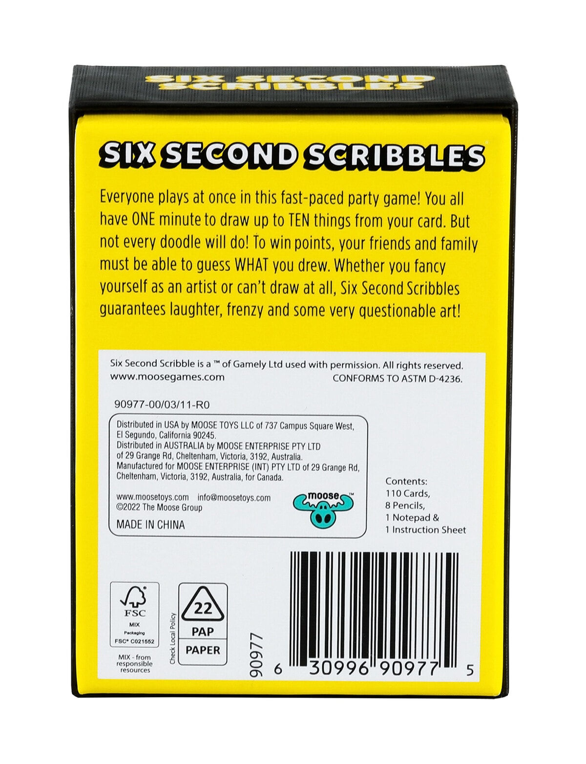 Games Six Second Scribbles Game - Games, Cards & Puzzles