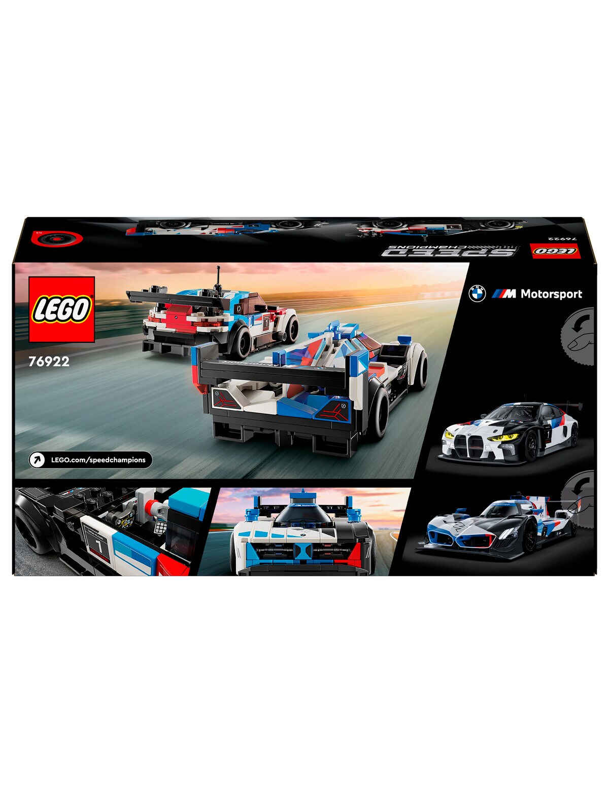 LEGO Speed Champions BMW M4 GT3 & BMW M Hybrid V8 Race Cars, 76922 ...
