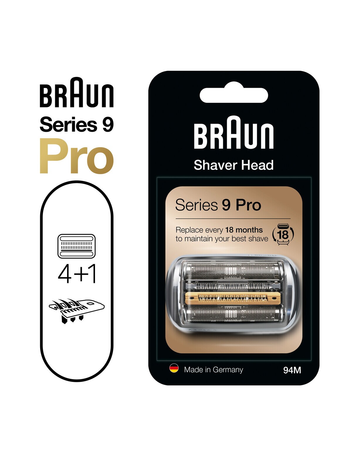 Braun Series 9 Multi Foil Shaver Head, 94MCAS - Men's Shaving & Grooming