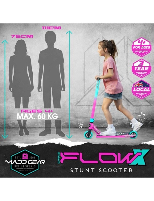 MADD Carve Flow-X Scooter, Pink & Teal - Scooters