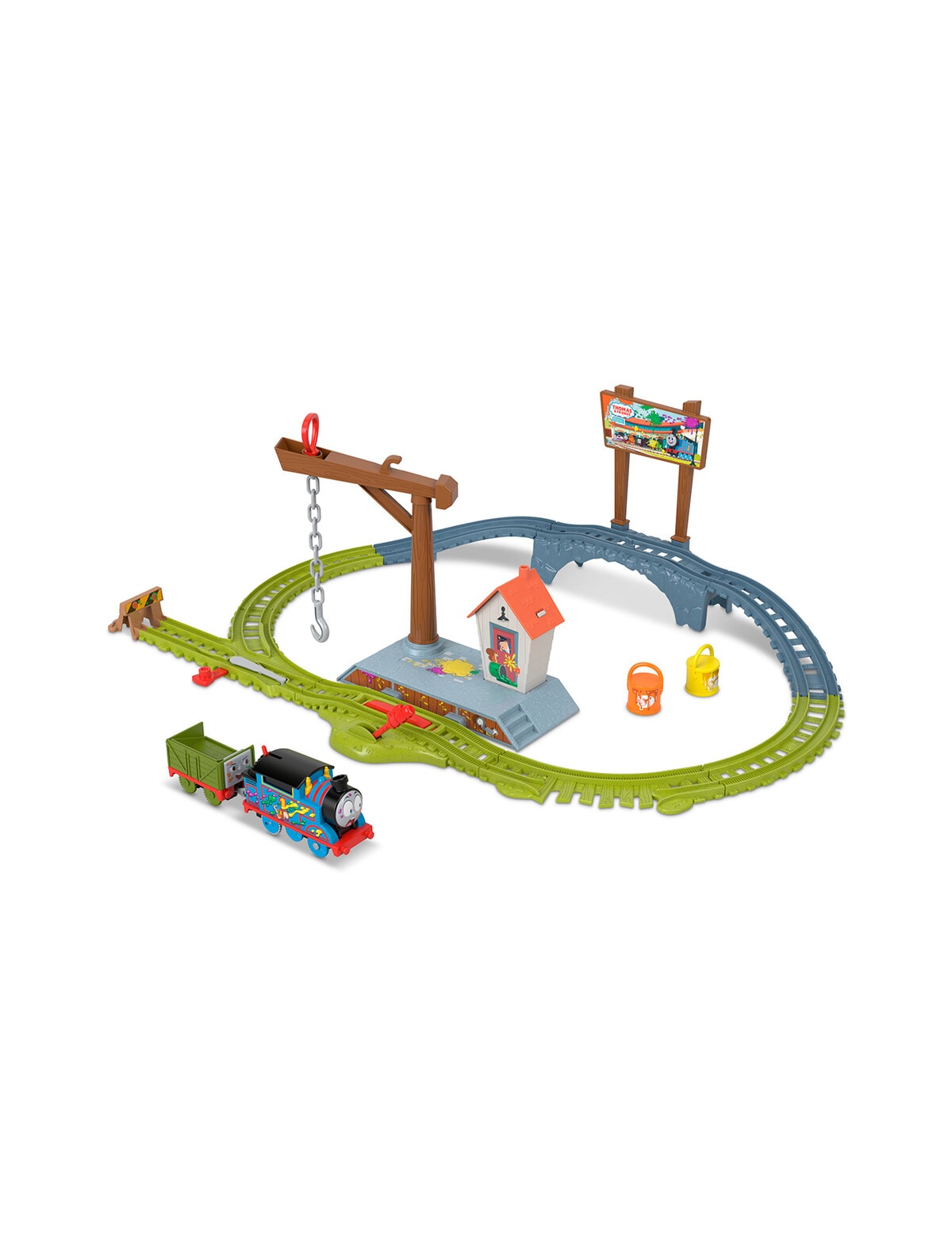 Thomas The Tank Engine Paint Delivery Motorised Train and Track Set ...