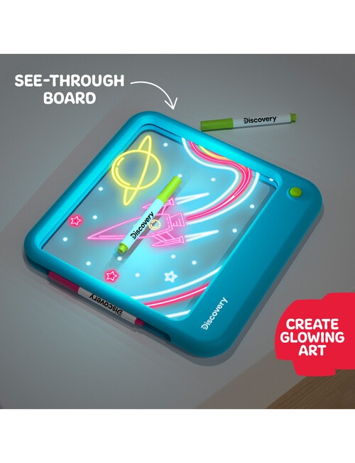 Discovery Neon Glow Tablet Light-Up Art Board - Arts & Crafts