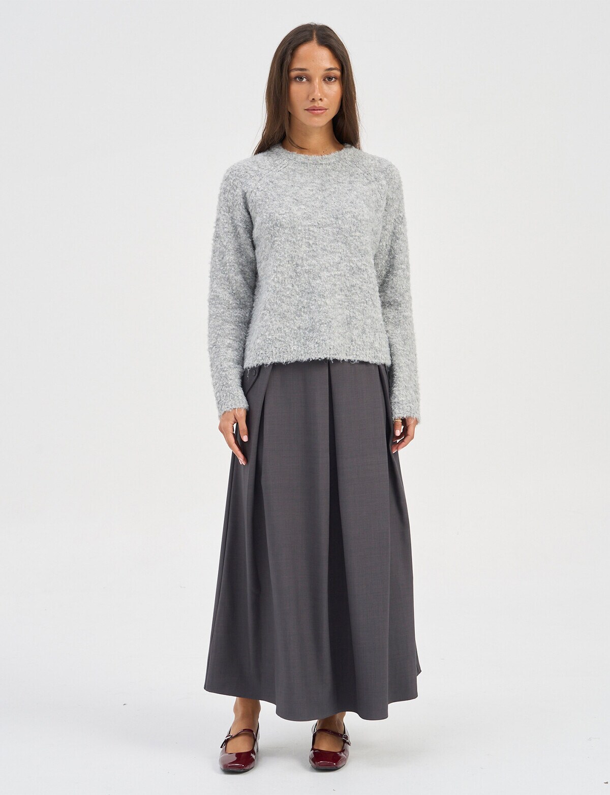 ONLY Cirola Knit Jumper, Light Grey Melange - Knitwear