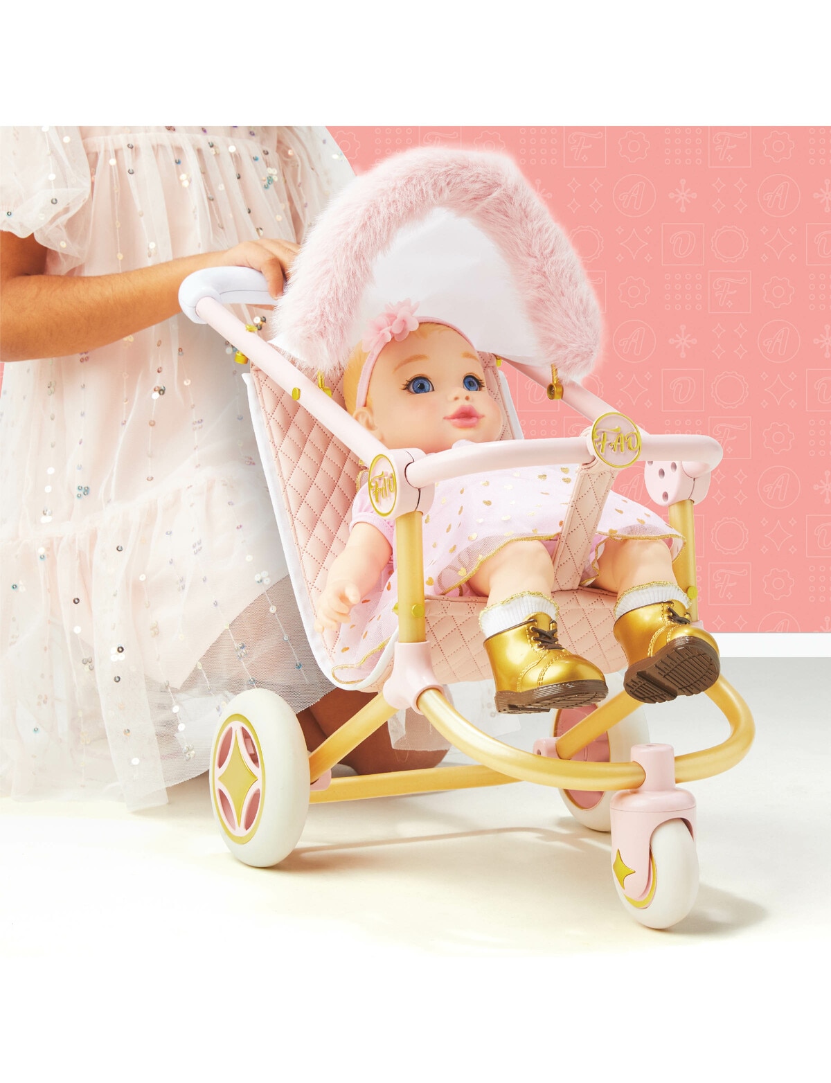 FAO Schwarz Baby 3-Wheel Doll Stroller - Dolls & Accessories
