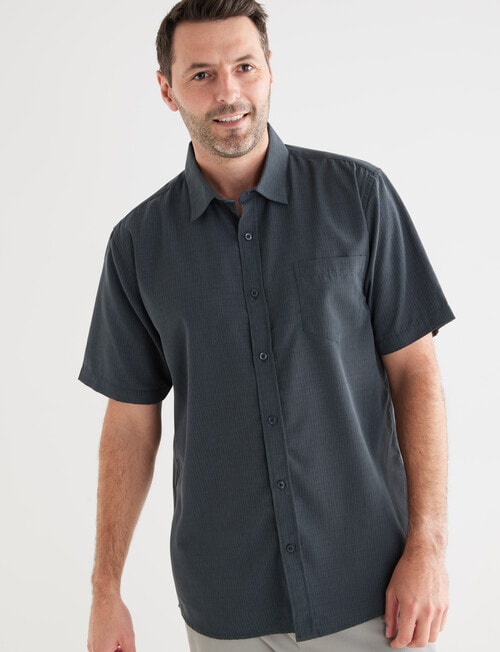 Chisel Soft Touch Short Sleeve Shirt, Charcoal - Casual Shirts