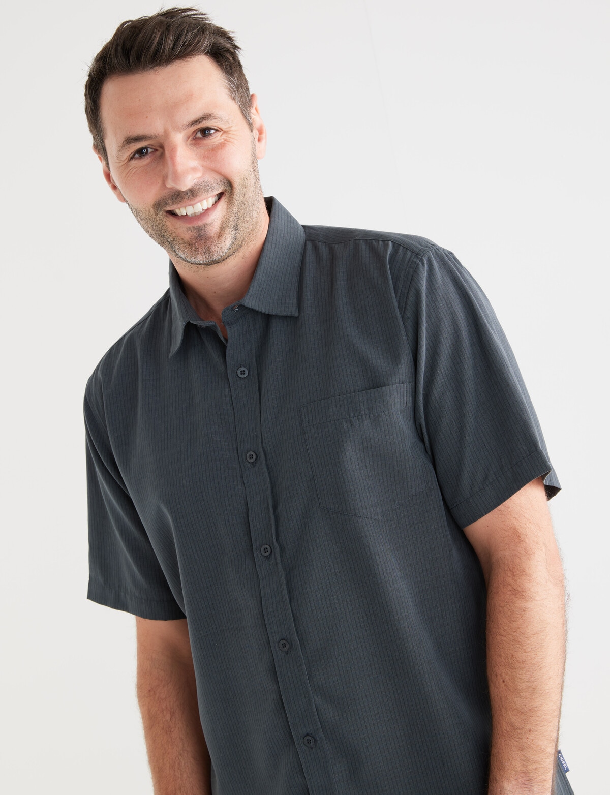 Chisel Soft Touch Short Sleeve Shirt, Charcoal - Casual Shirts