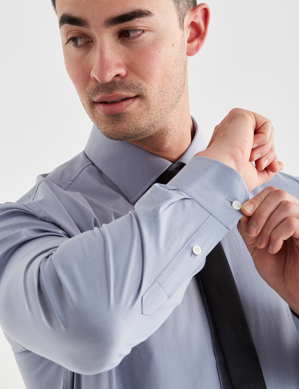 Laidlaw + Leeds Stretch Long Sleeve Shirt, Light Blue - Formal Shirts