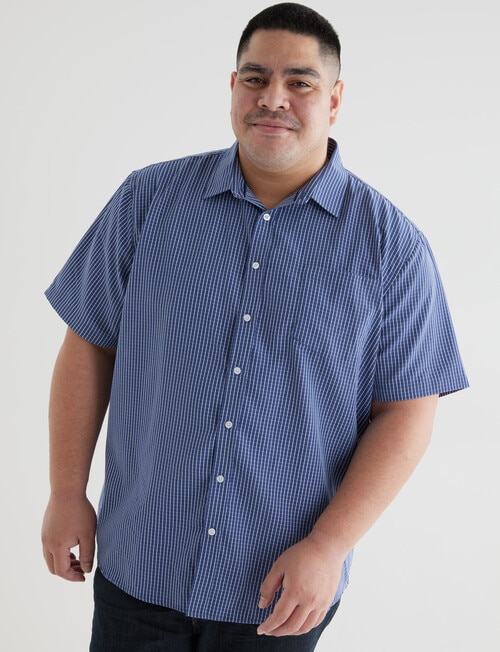 Chisel King Size Soft Touch Short Sleeve Shirt, Dark Blue - Casual Shirts