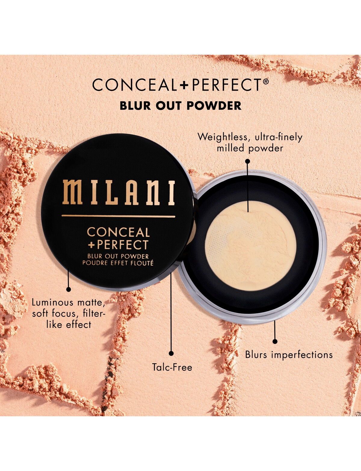 Milani Conceal + Perfect Blur Out Powder Translucent - Face