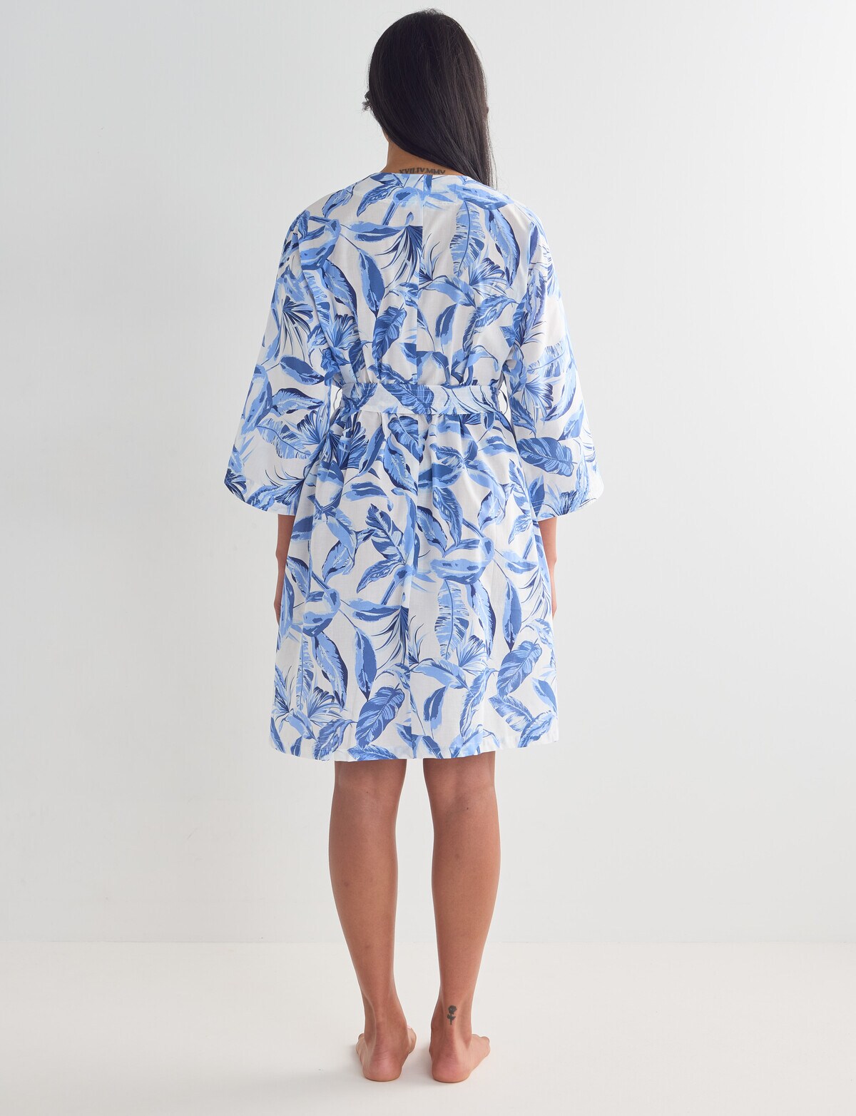 Zest Sleep Robe, Blue Tropical, 8,22 - Womens Clearance