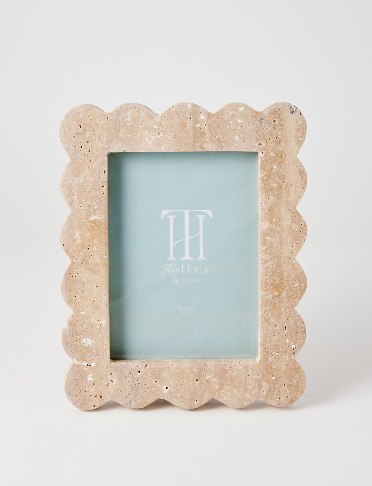 Tilly Home Pierre Scalloped Travertine Frame - Photo Frames