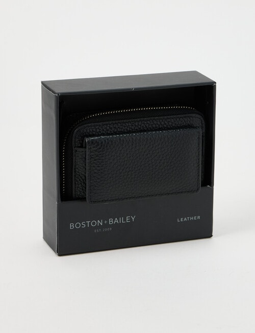 Boston + Bailey Leather Medium Wallet, Black - Wallets