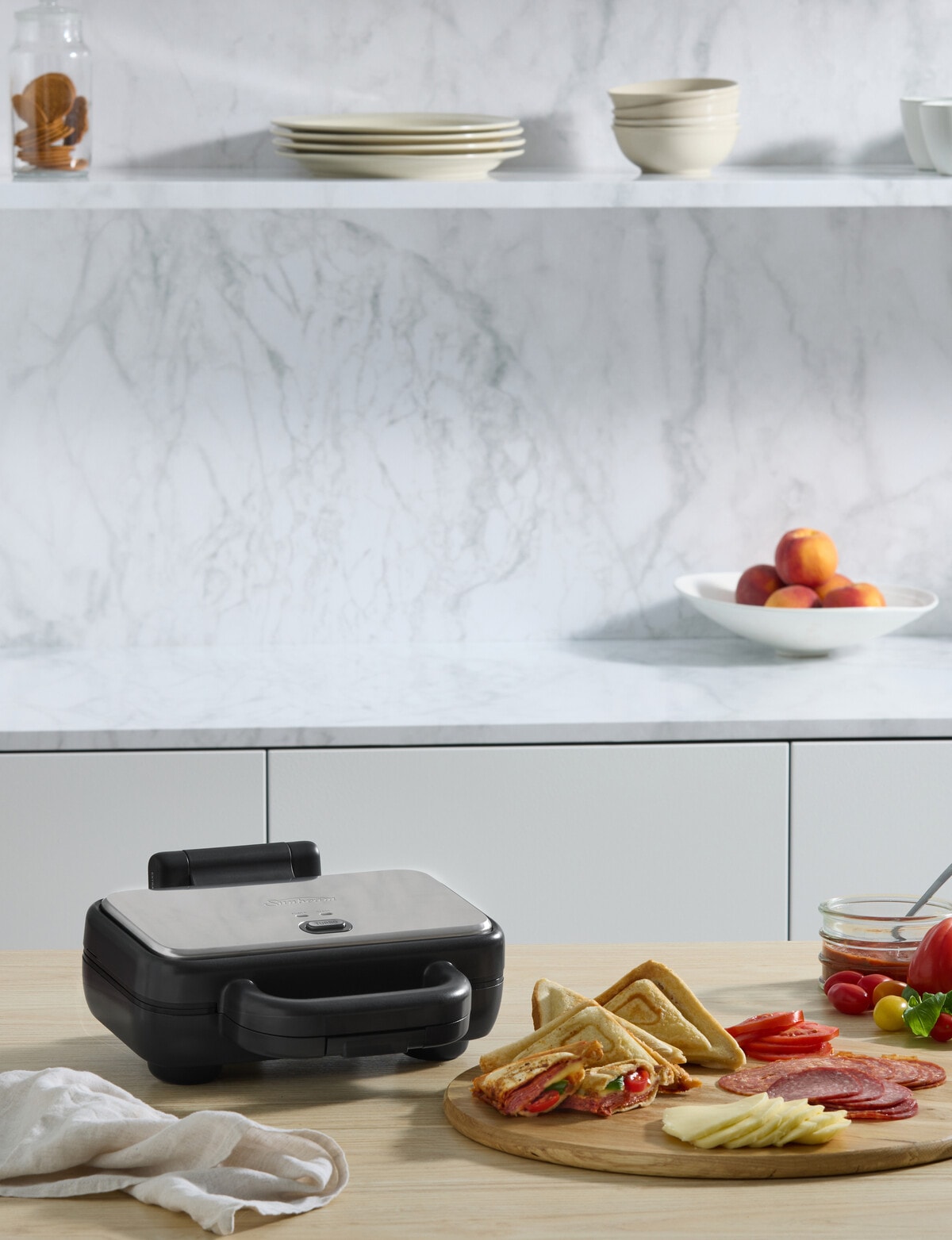 Sunbeam Turbo Crunch Toastie Maker, GRM2100SS - Cooking