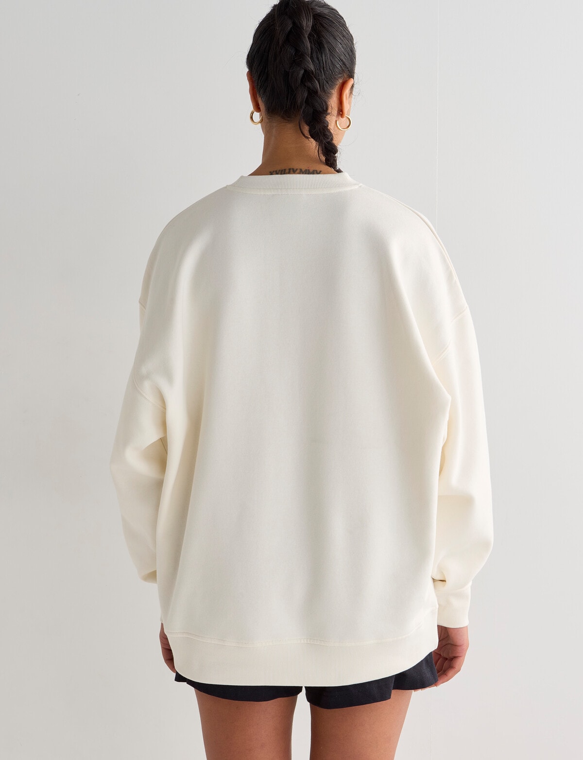 Champion Script Oversized Crew, White Ferrari - Activewear